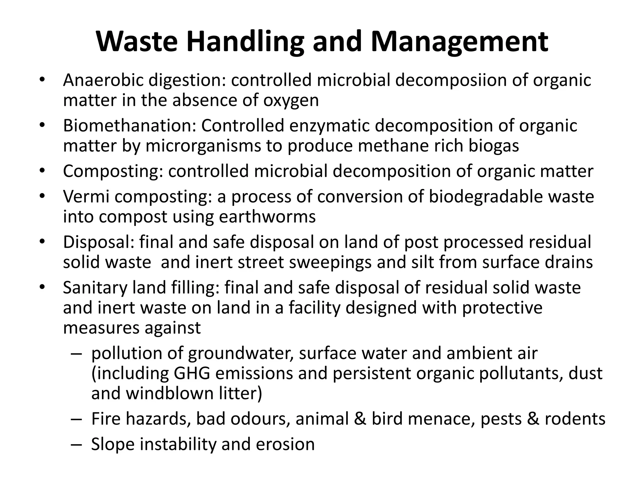 Regulatory Requirements of Solid Waste Management, Indian Context | PPTX