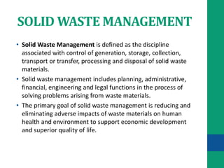 Solid waste management | PPTX