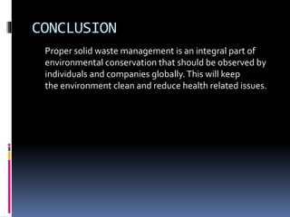 Solid waste management | PPT