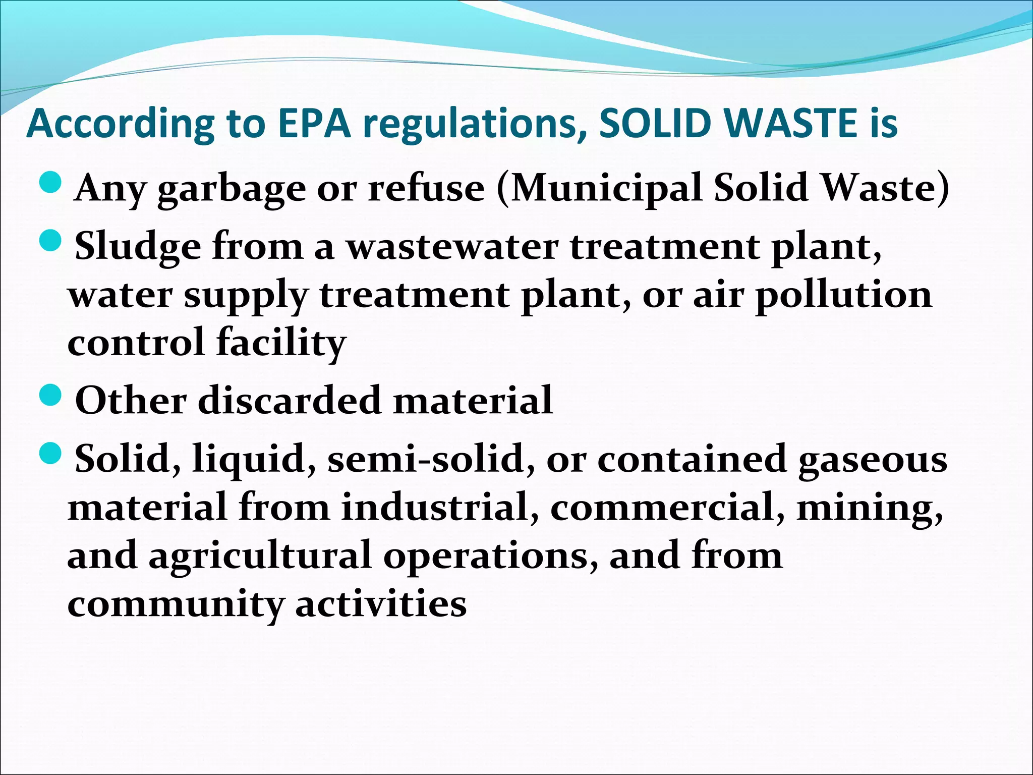 Solid waste management | PPT