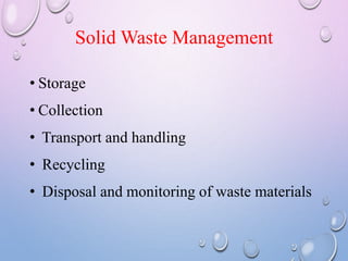 Solid waste management | PPTX
