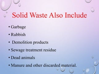 Solid waste management | PPTX