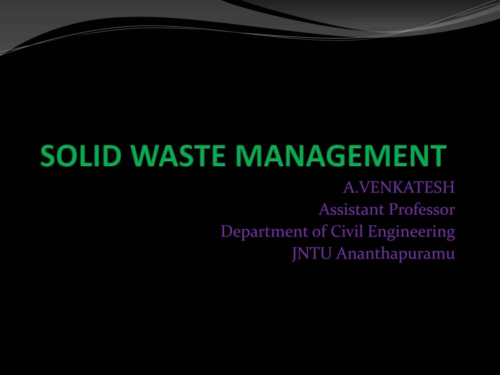 Solid waste management | PPT