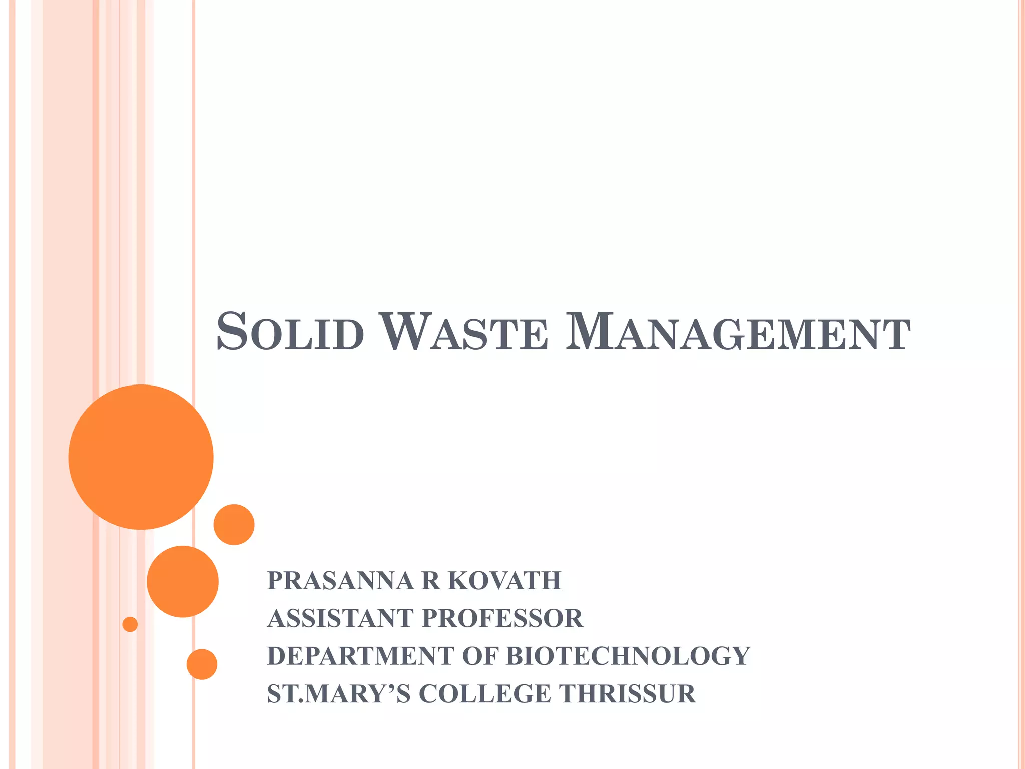 Solid waste management | PDF