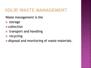 Solid waste management | PPT