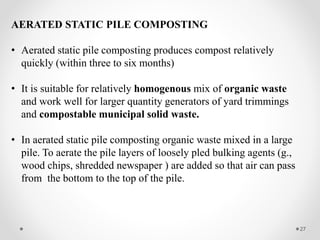 SOLID WASTE SOURCES AND MANAGEMENT COMPOSTING. ppt/ slide share | PPTX