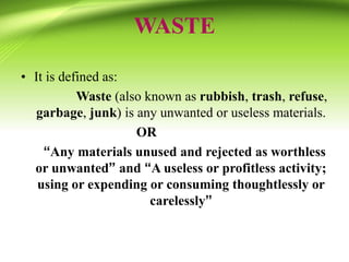 Solid waste management | PPT