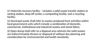 a presentation for solid waste management | PPTX | Environmental ...