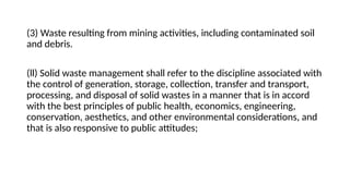 a presentation for solid waste management | PPTX | Environmental ...