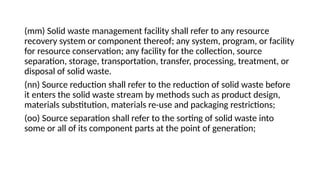 a presentation for solid waste management | PPTX | Environmental ...