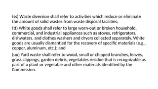 a presentation for solid waste management | PPTX | Environmental ...