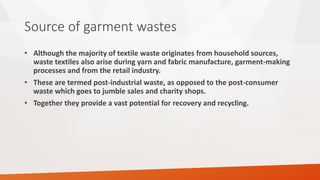 Solid Waste Management in garments industries in Bangladesh. | PPTX