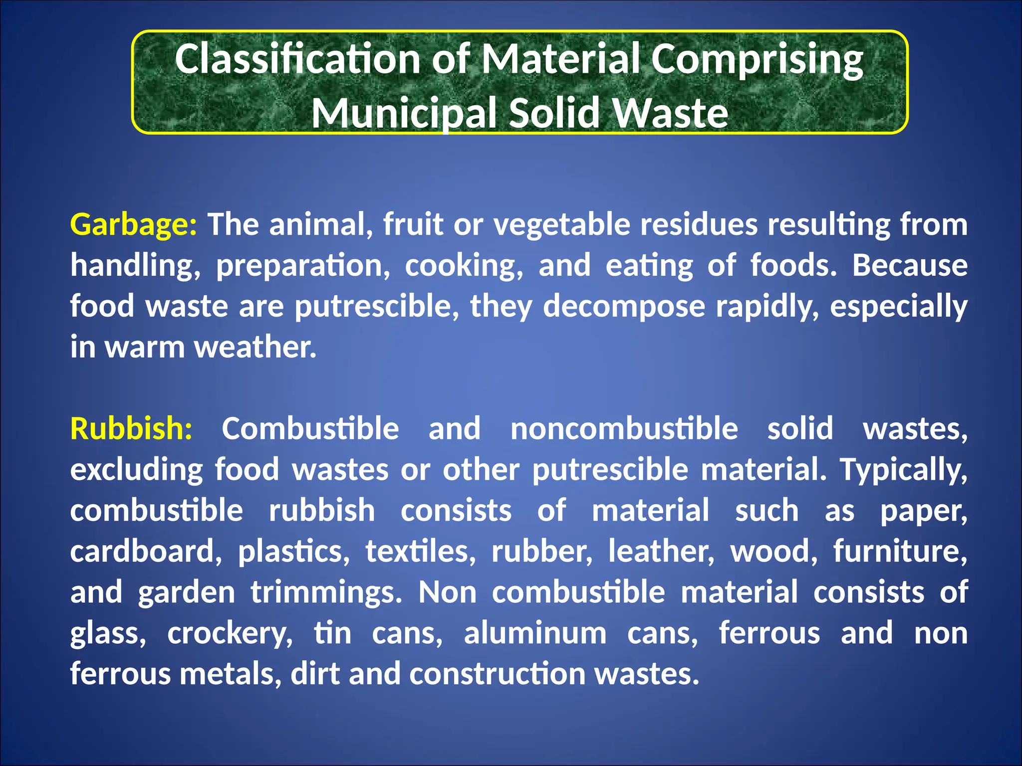 Solid waste Management 1 | Civil Engineering | Environmental ...