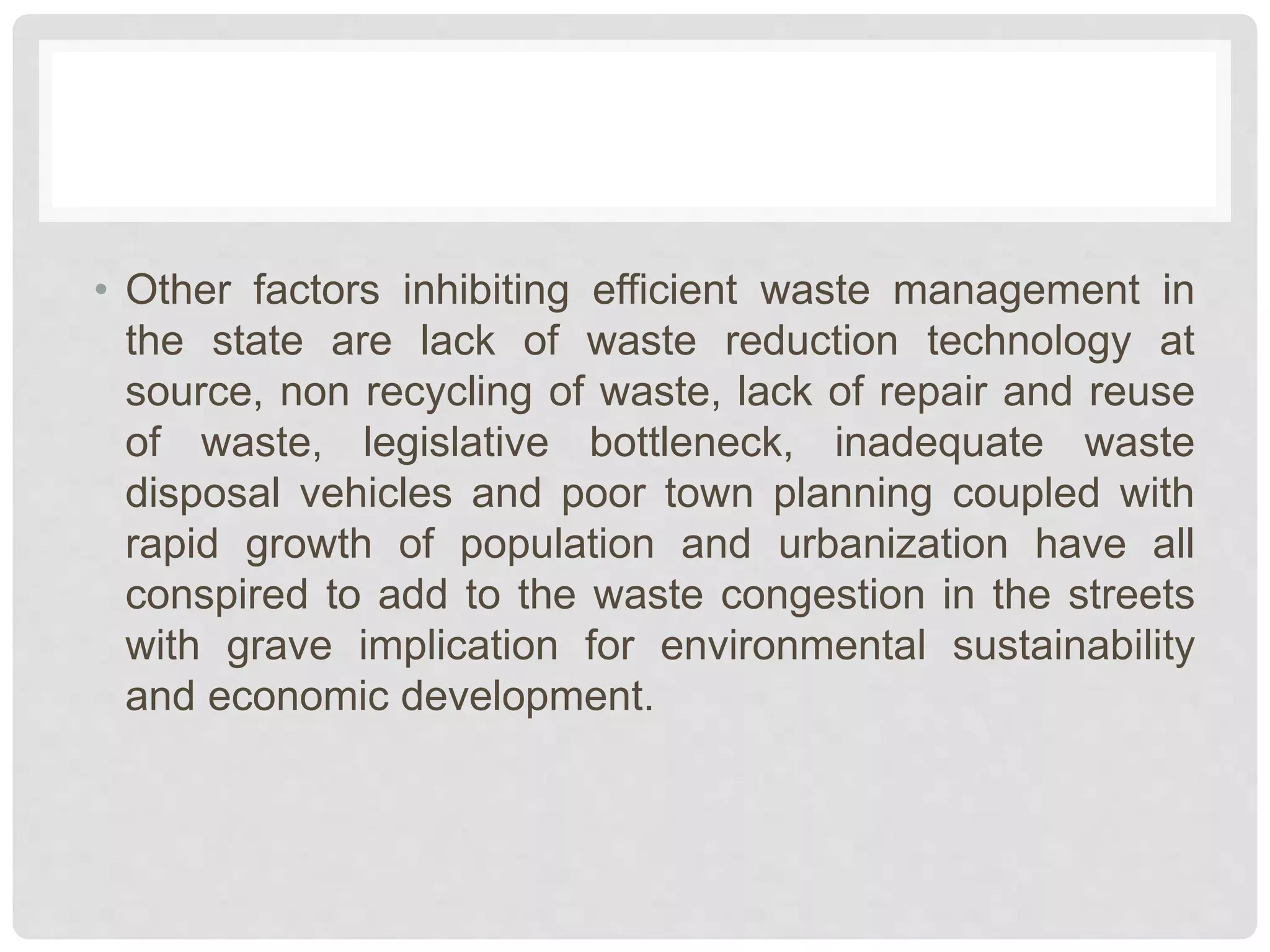 Solid waste management and its effects on economical Growth | PPTX