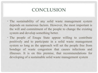 Solid waste management and its effects on economical Growth | PPTX