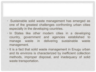 Solid waste management and its effects on economical Growth | PPTX