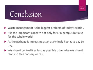 Solid waste management in LPU | PPTX