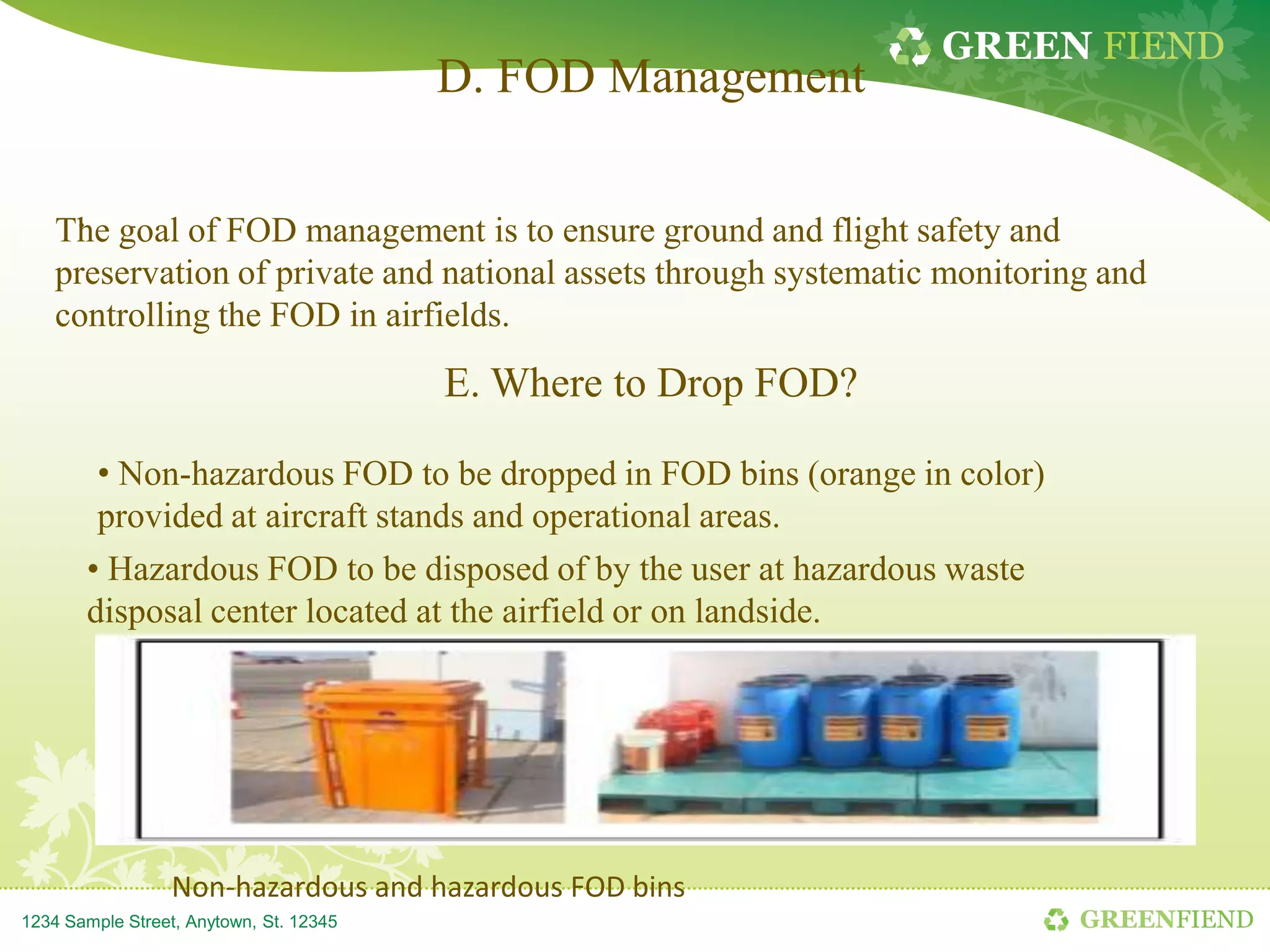 Solid waste management in airports | PPTX