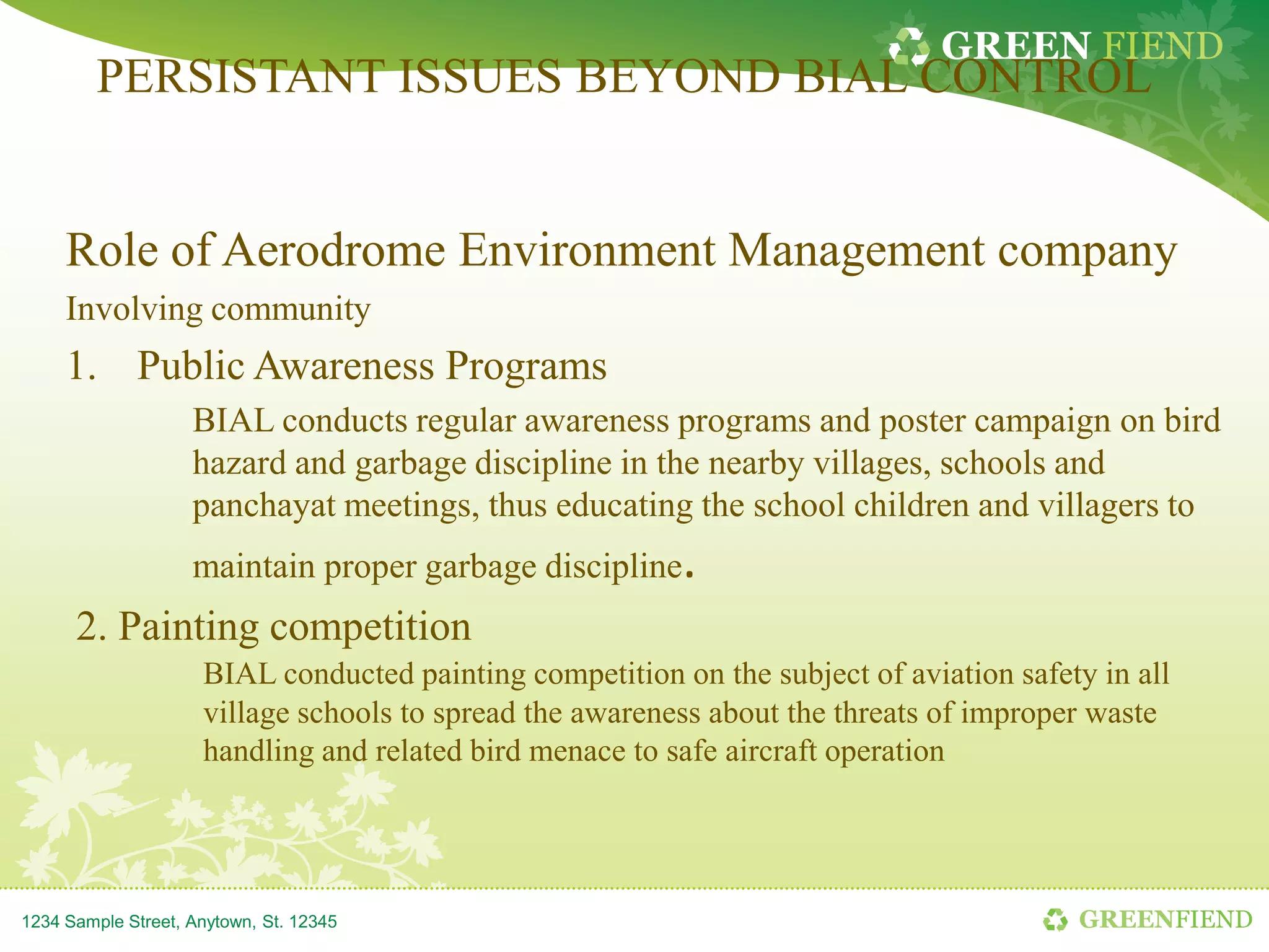 Solid waste management in airports | PPTX