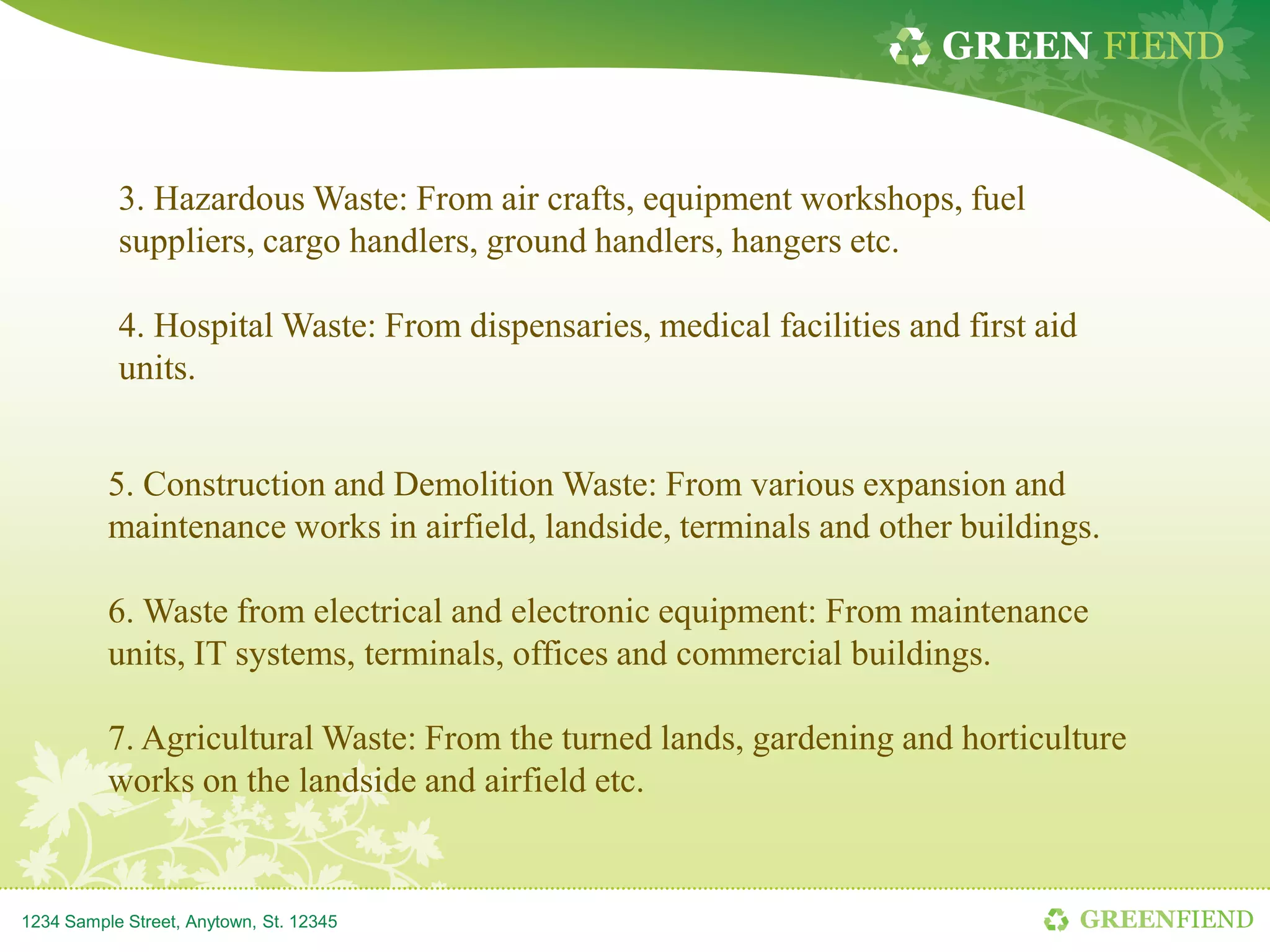 Solid waste management in airports | PPTX