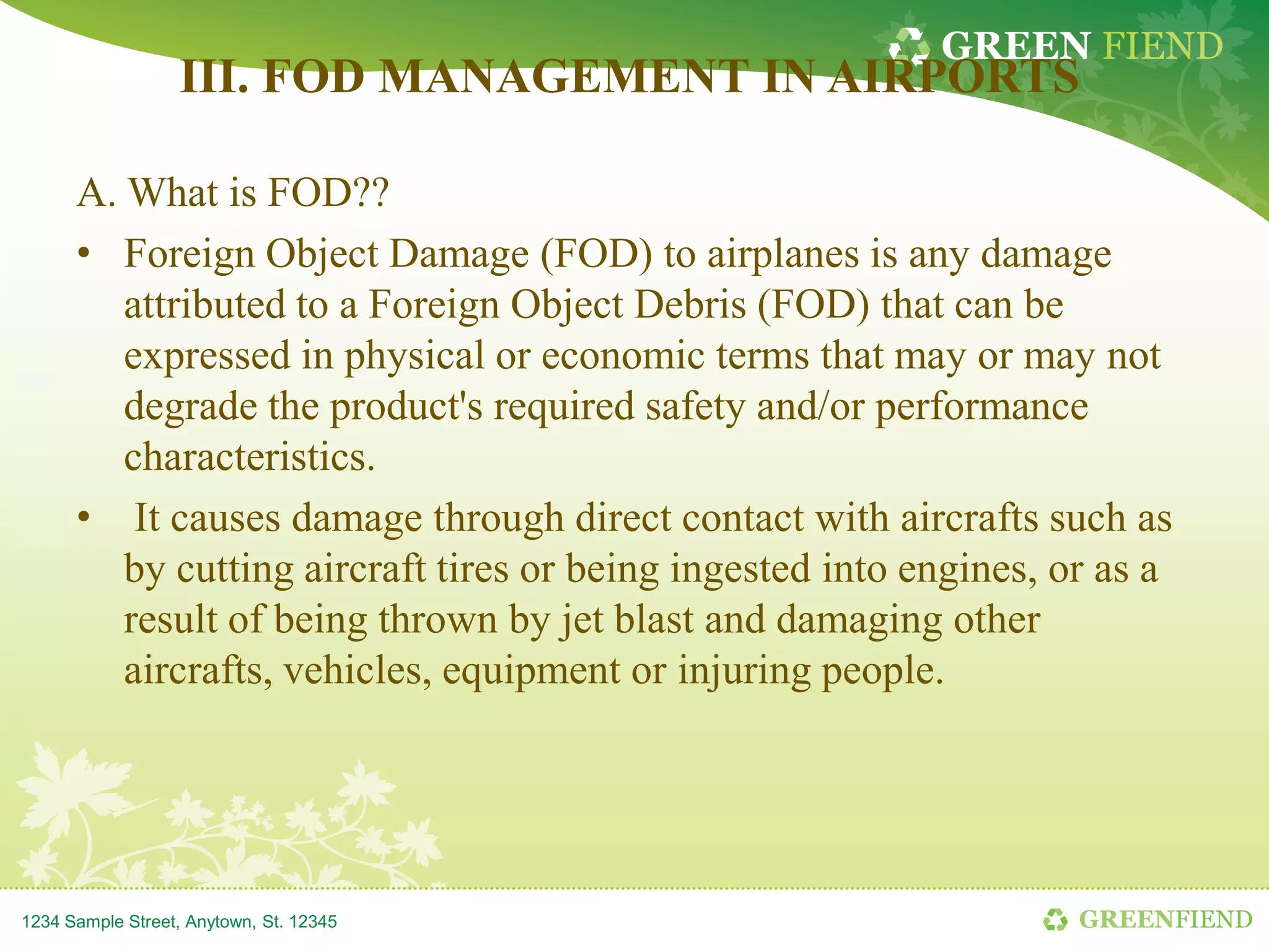 Solid waste management in airports | PPTX