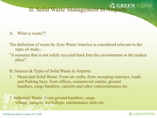 Solid waste management in airports | PPTX