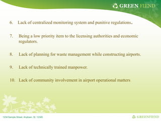 Solid waste management in airports | PPTX