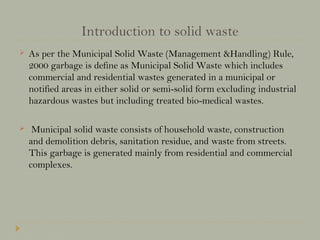 Introduction of Solid waste management | PPT