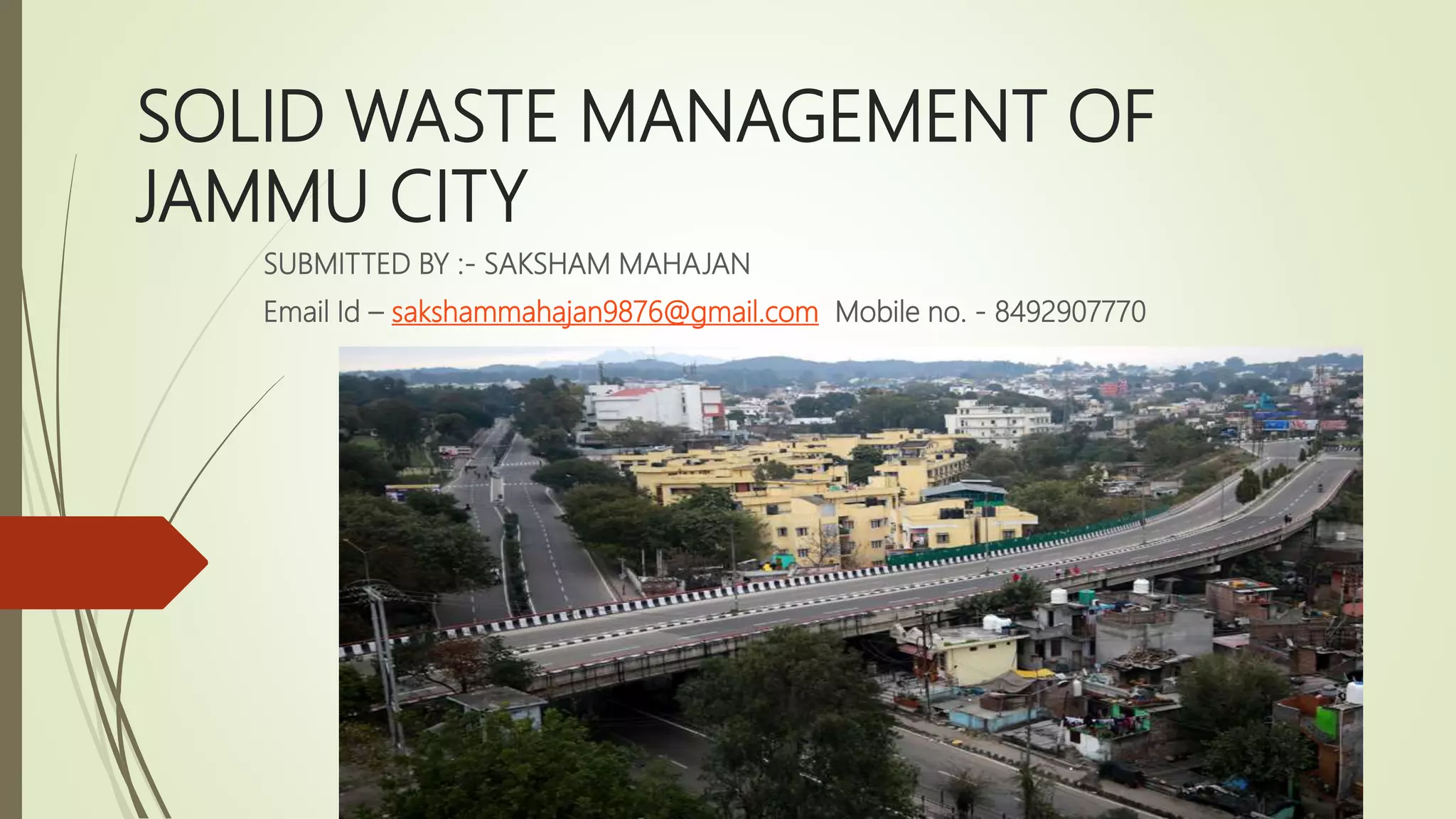 Solid waste management of jammu city | PPTX