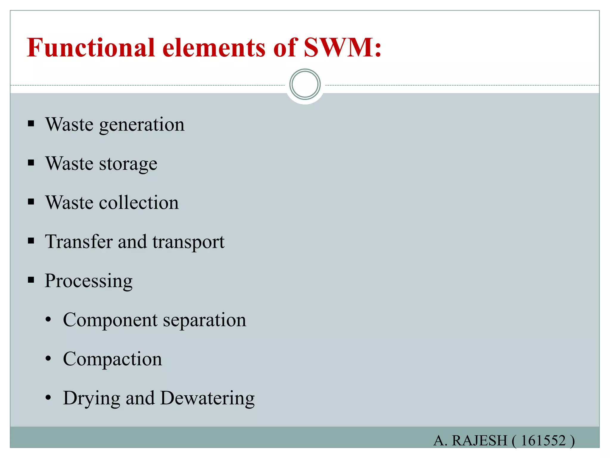 Solid waste management of warangal city | PPTX
