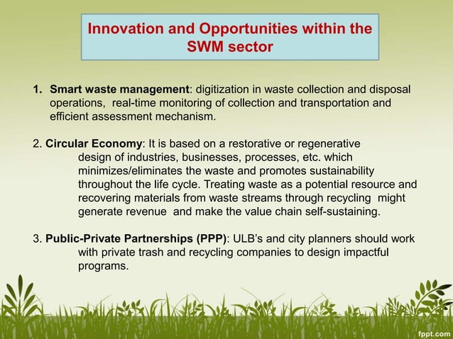 Solid Waste Management on slide share.ppt | Environmental Services ...