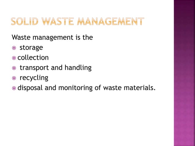 Solid waste management ppt
