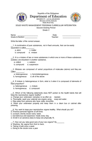 Solid waste management program curriculum integration (2) | DOCX