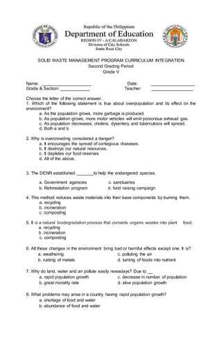 Solid waste management program curriculum integration (2) | DOCX