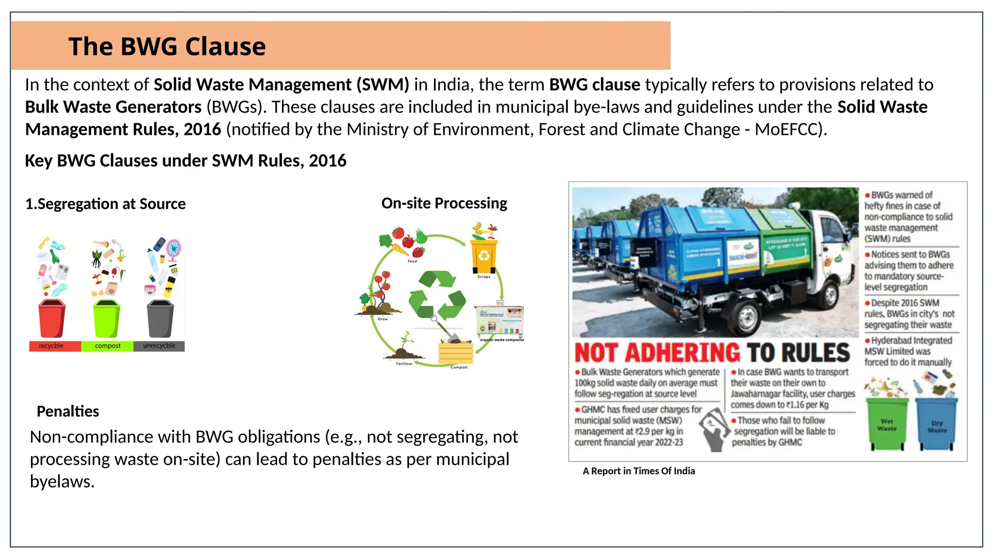 Solid Waste Management Proposal on segregration of waste and its ...