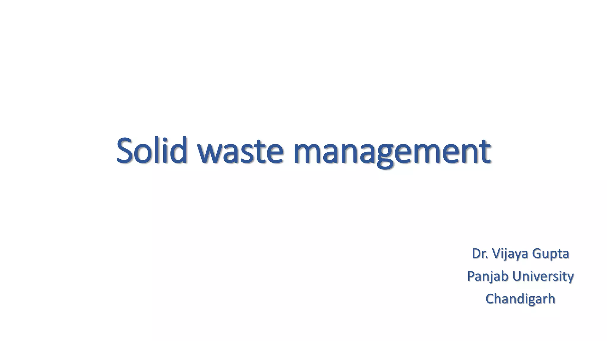 Solid waste management | PPT