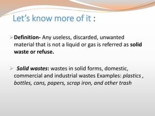 Solid waste management | PPTX