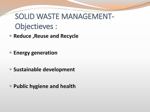 Solid waste management | PPT