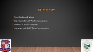 Solid waste management | PPT