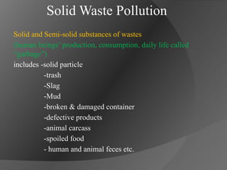 Solid waste pollution | PPT