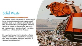 Solid waste pollution | PPTX