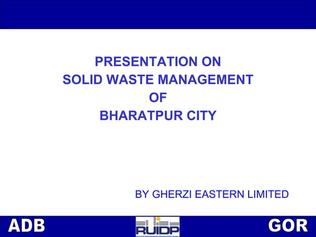 Solid waste presentation 25 05-09 | PPT