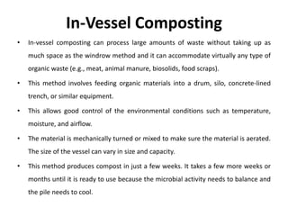 Solid waste treatment by composting | PPTX