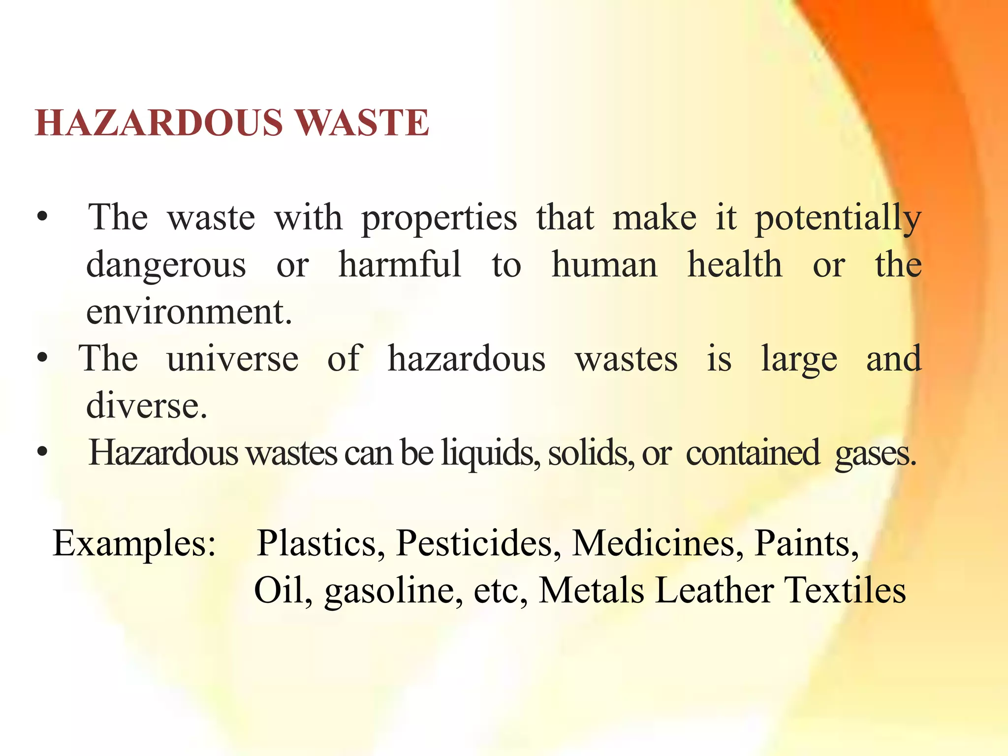 Hazardous Solid waste disposal | PPTX