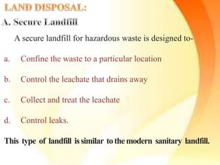Hazardous Solid waste disposal | PPTX