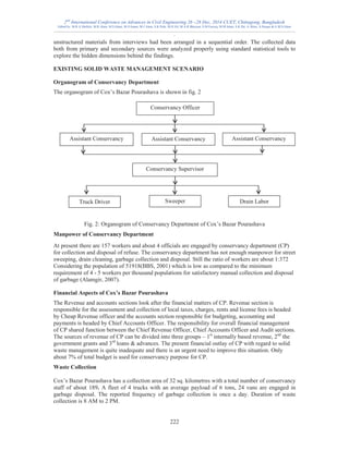 Solid Waste Management System: A Study on Cox-Bazar Pourashava | PDF