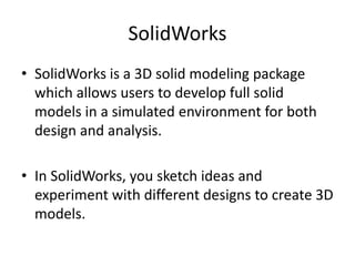 Solidworks ppt 2015 | PPTX