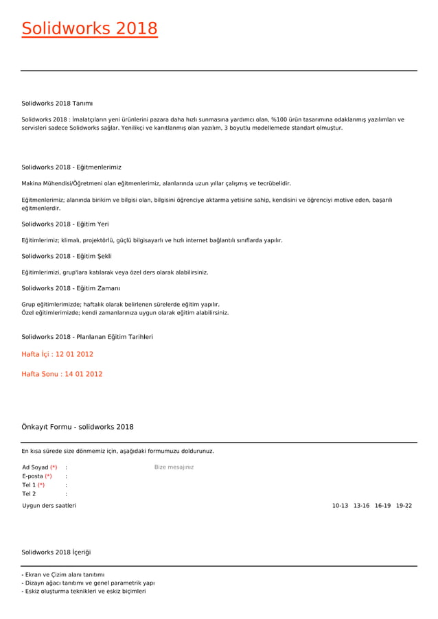 Solidworks 2018 | PDF