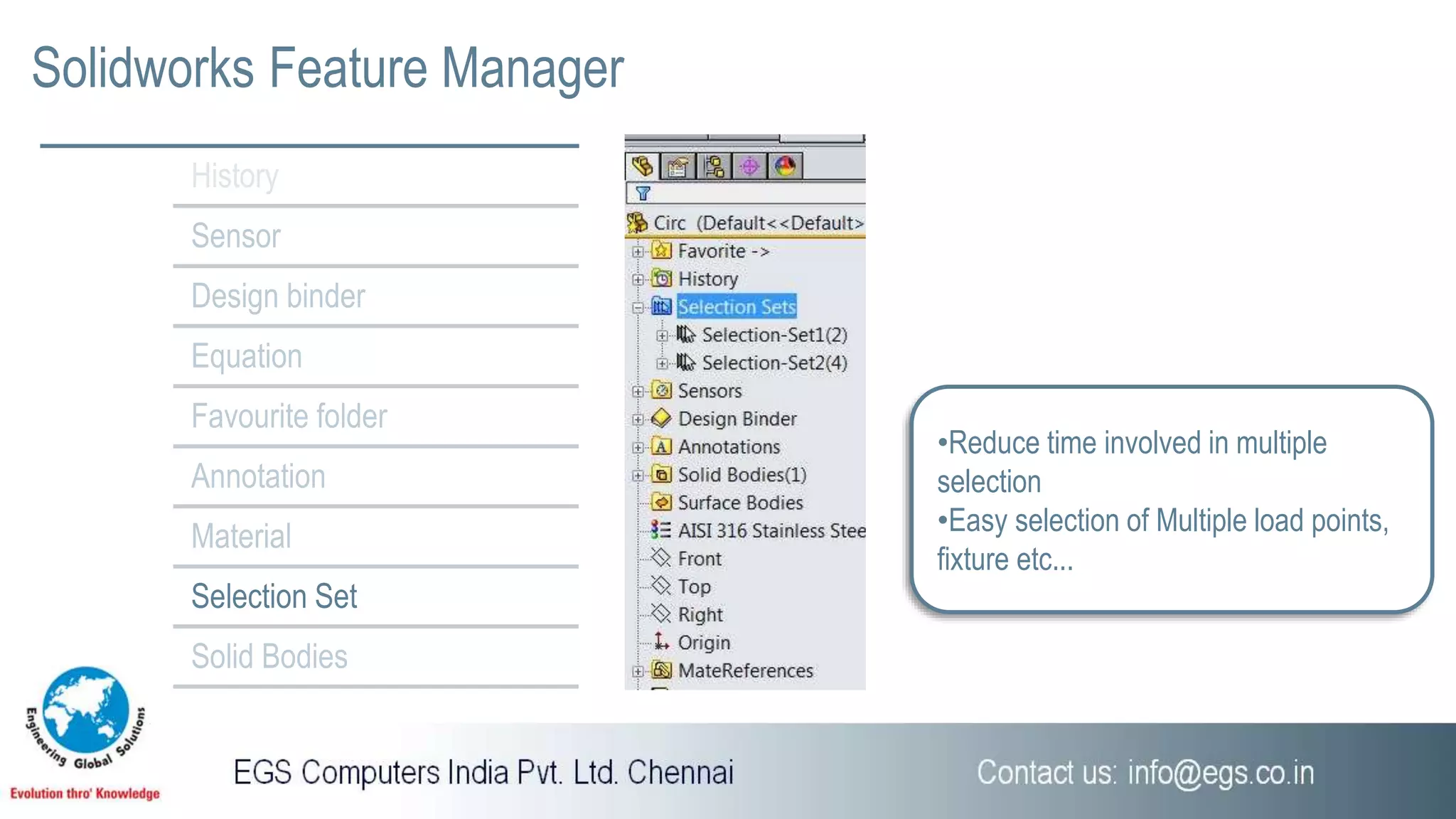 SOLIDWORKS Feature Manager | PPTX | Computing | Technology & Computing