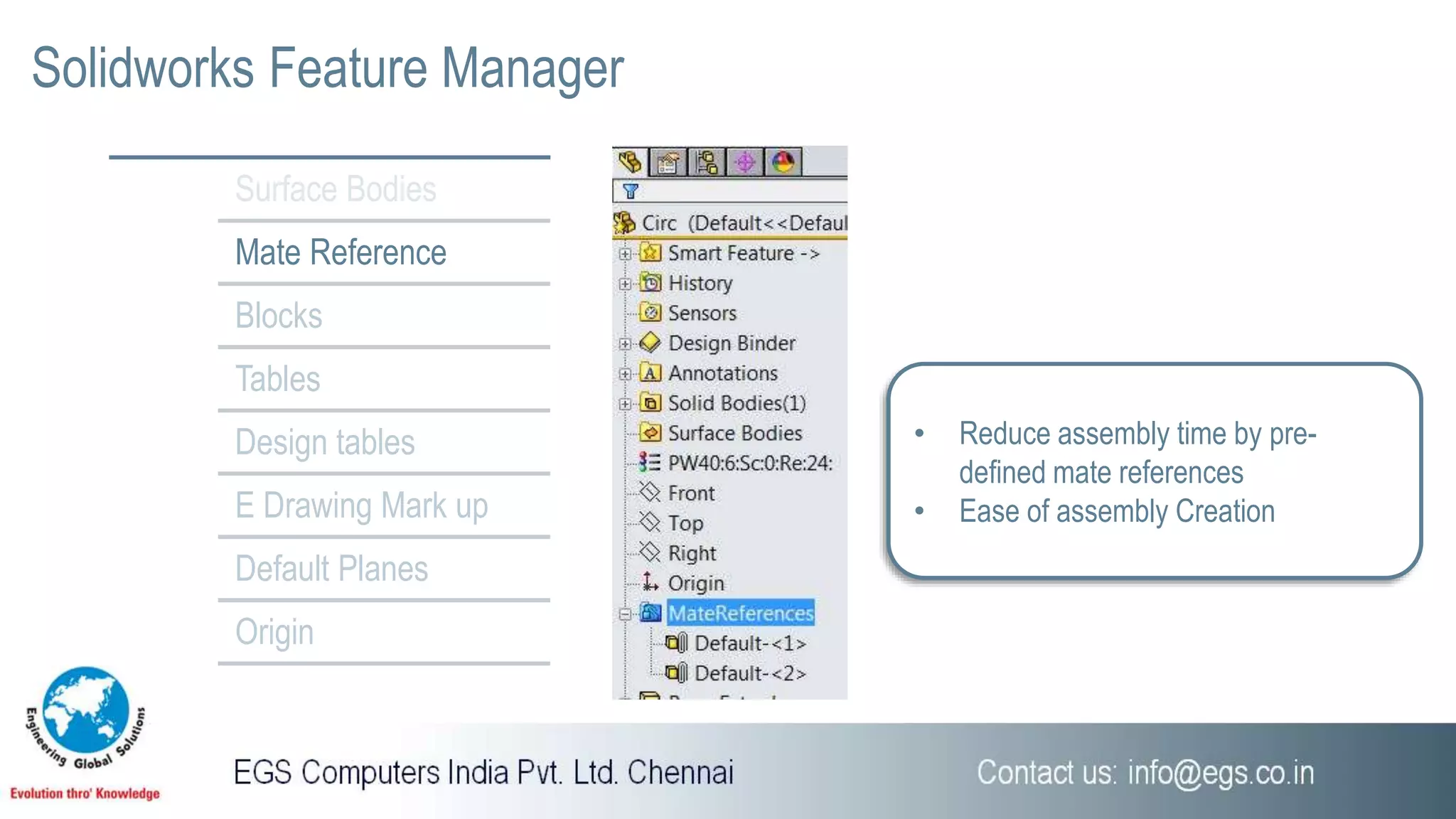 SOLIDWORKS Feature Manager | PPTX | Computing | Technology & Computing